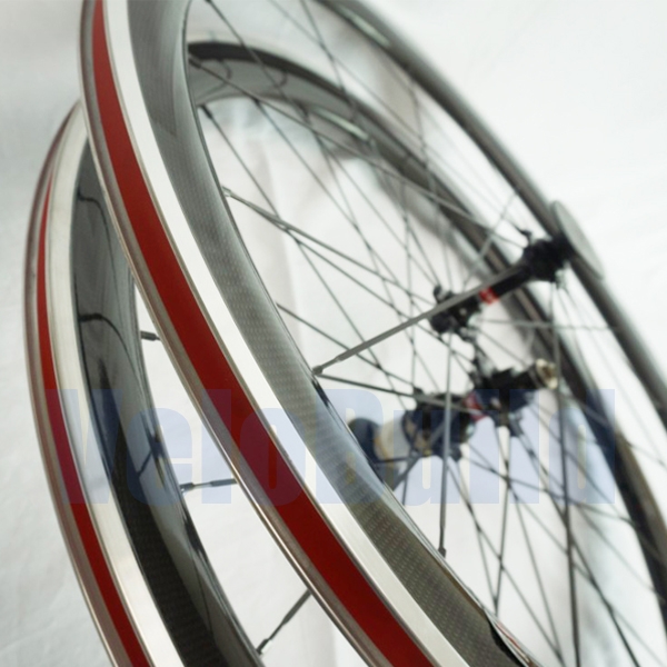 VB-RA-50-23 50mm Deep Carbon Clinchers with Alloy Brake Surface 23mm Wide,