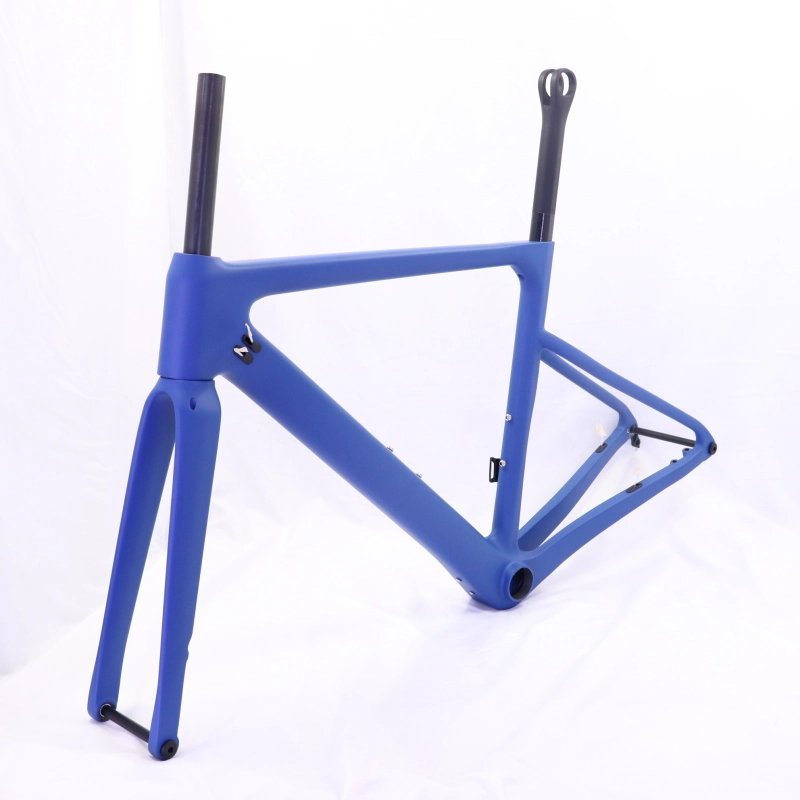 VB-R-086 blue&white paintings, full carbon fiber road bicycle frame