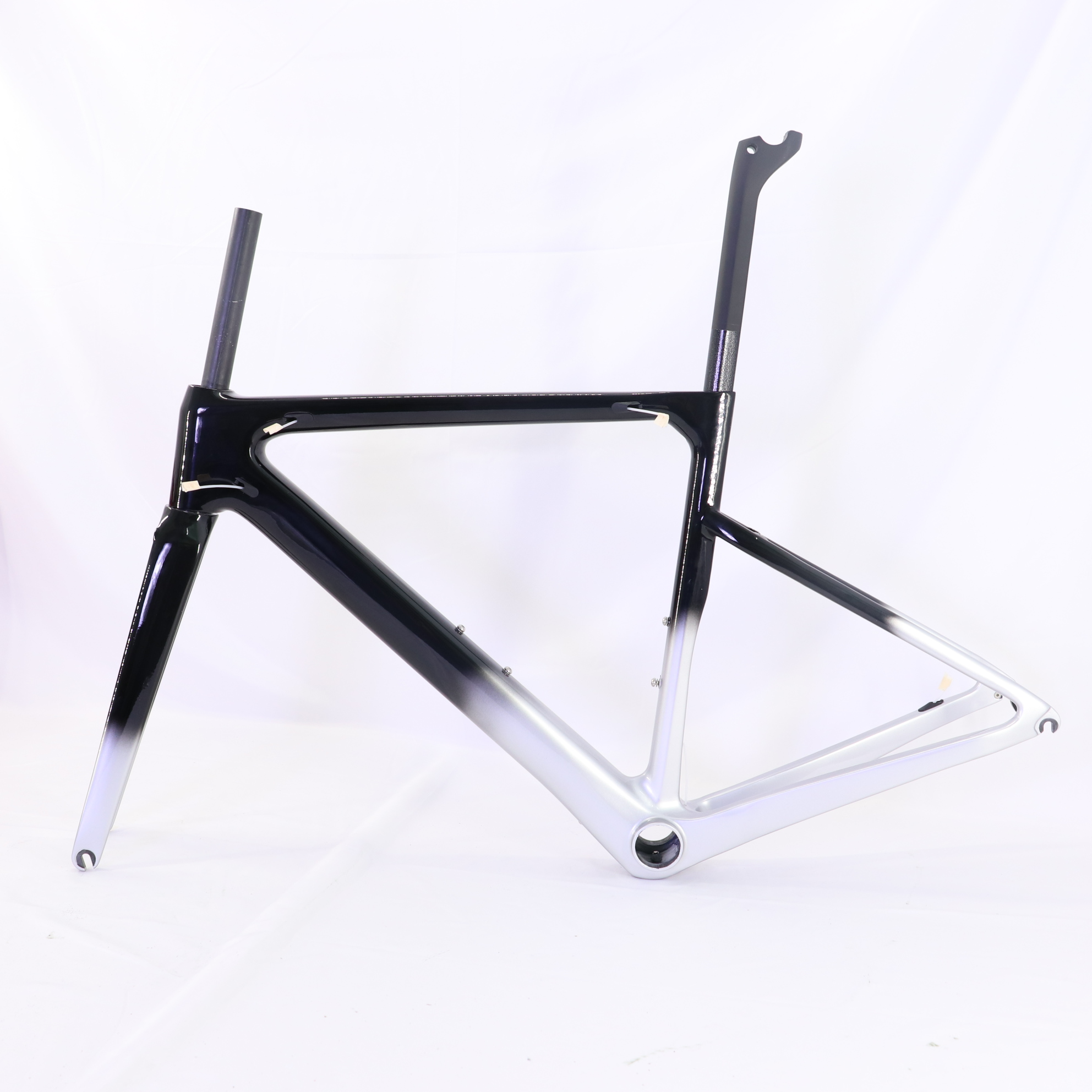VB-R-086 blue&white paintings, full carbon fiber road bicycle frame