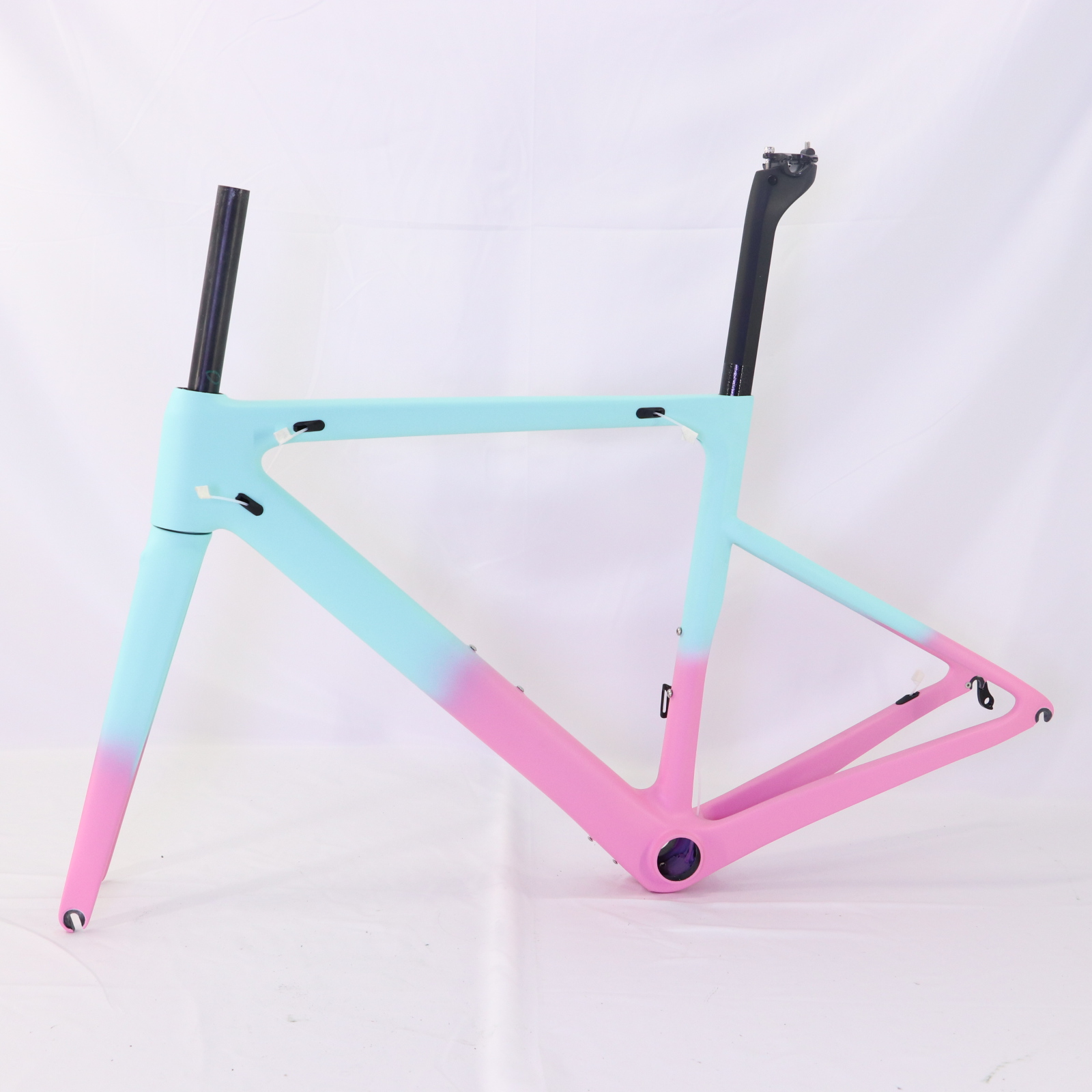 VB-R-086 blue&white paintings, full carbon fiber road bicycle frame