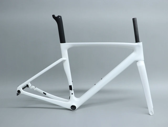 Pearl White Glossy Paint R 168 Road Bike Frame