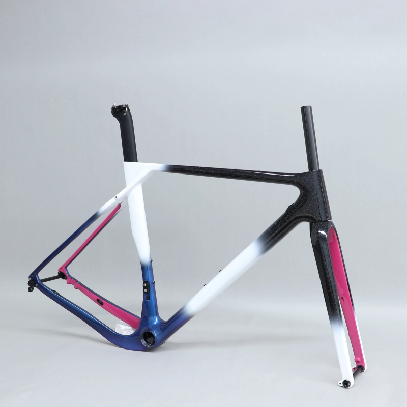 GF-001 Custom Paint Gravel Bike Frame Red Fading