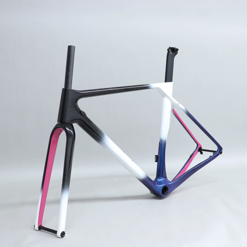 GF-001 Custom Paint Gravel Bike Frame Red Fading