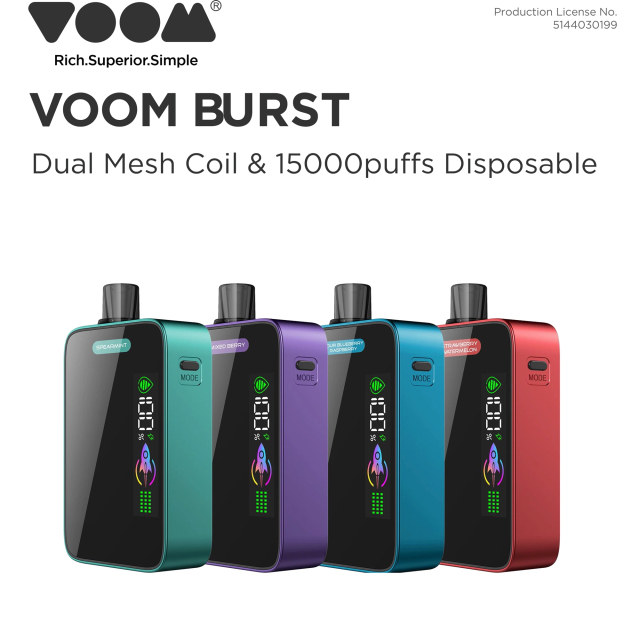 Hot Selling USA 2024 Pod Vaporizer Juice 10000 Puffs Voom burst Crystal Disposable Vape