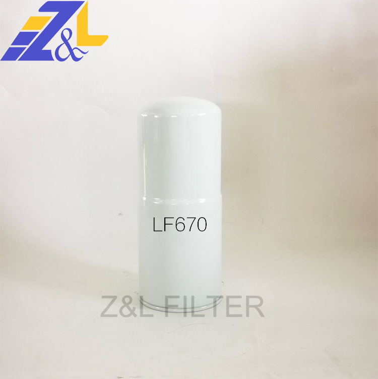 Z&l factory supply high quanlity truck ,tractor lube filter lf 670