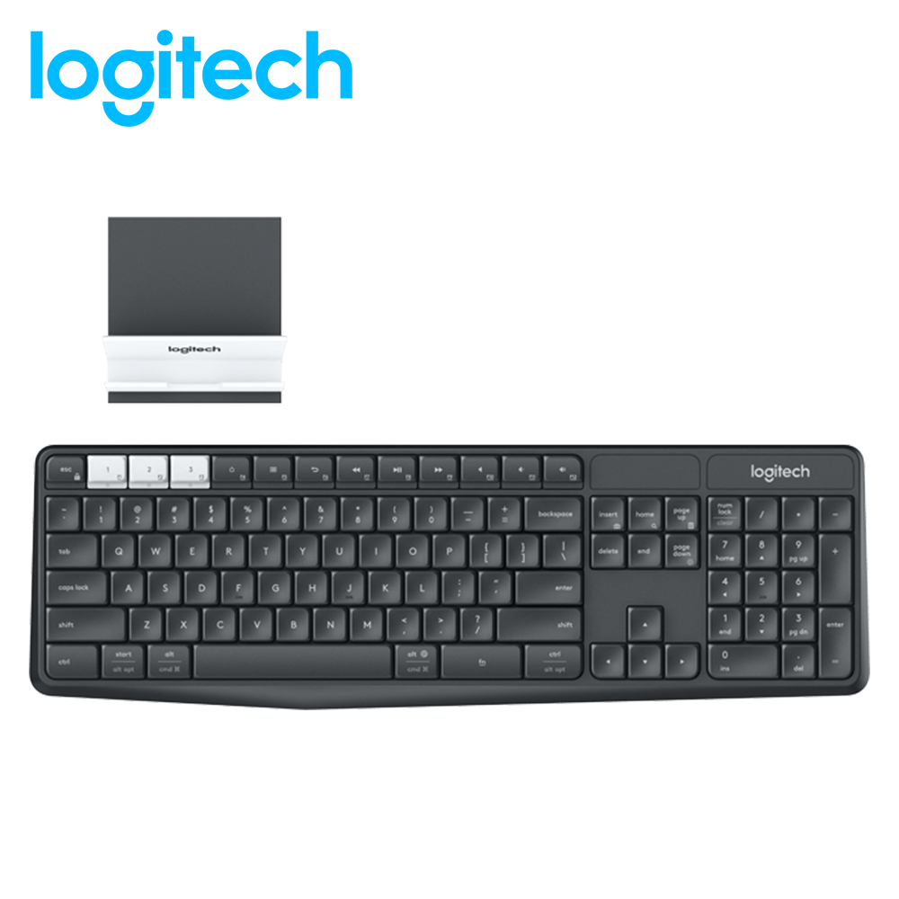 Logitech 羅技MULTI-DEVICE無線鍵盤支架組合 K375S