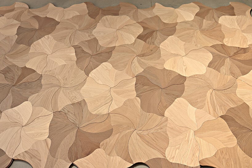 Parquet flooring --- Irregular lotus leaves