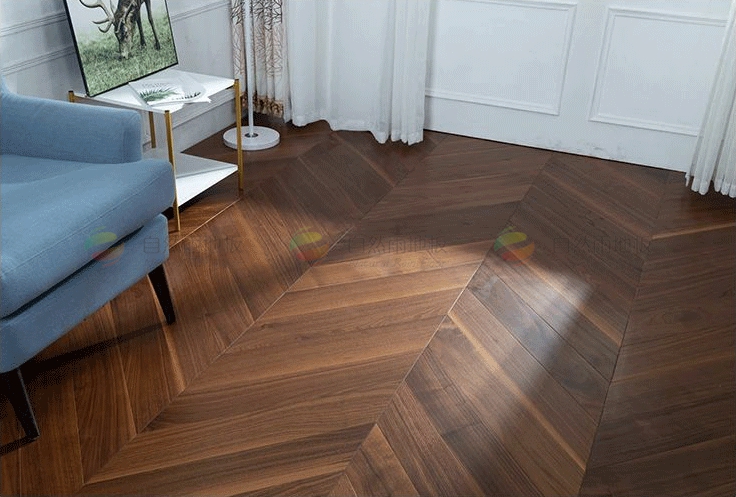 Fishbone Wooden Floor - Walnut-XD566