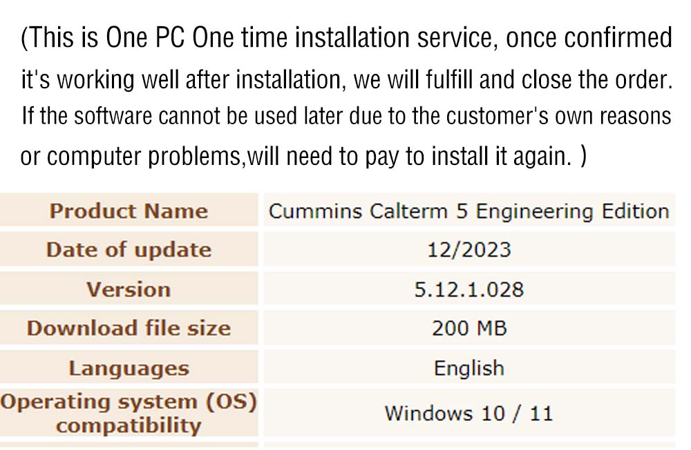 Cummins Calterm 5 Engineering Edition CALTERM 5.12