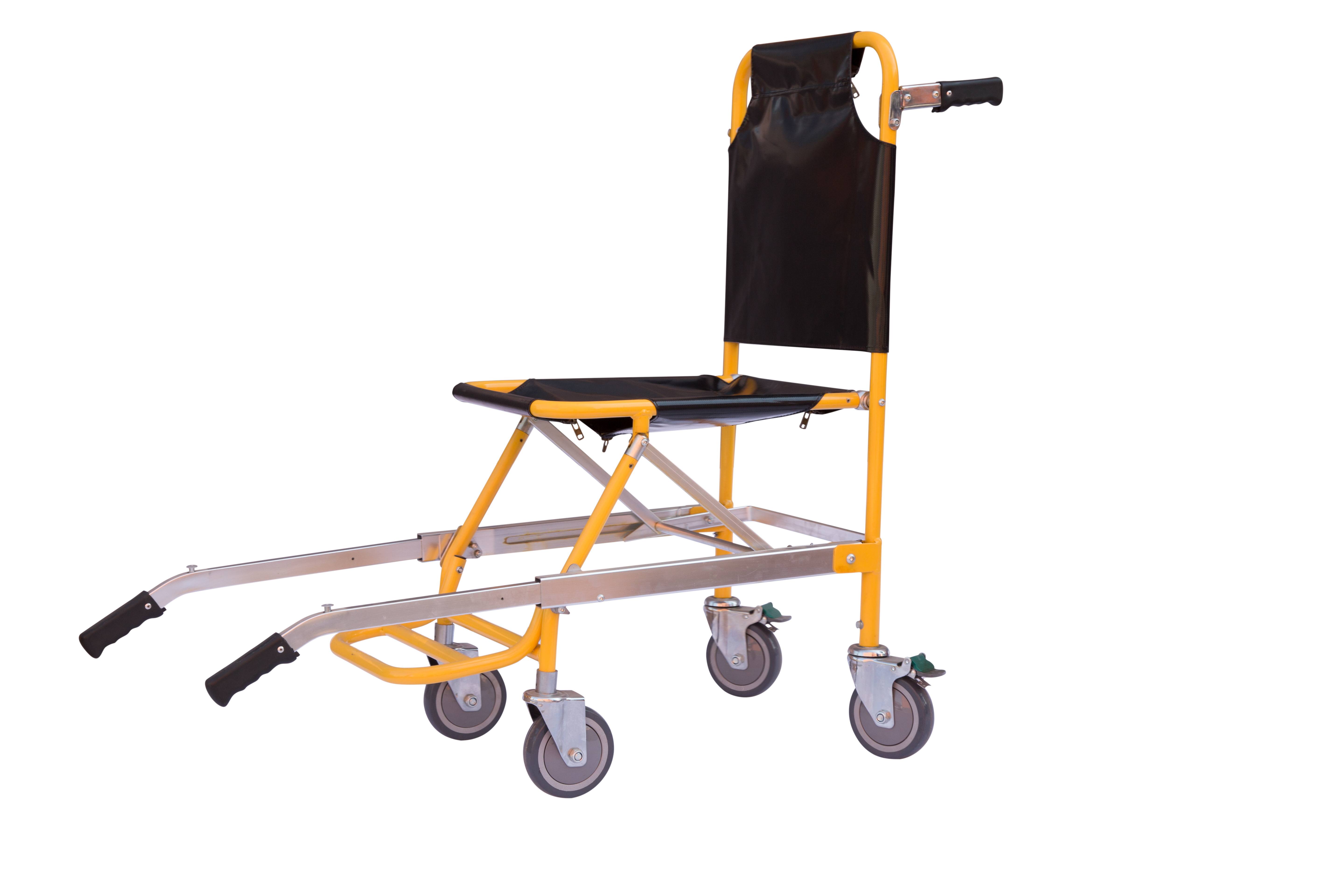 Aluminum Alloy Folding Stair Stretcher For Emergency Rescue With Wheels ...