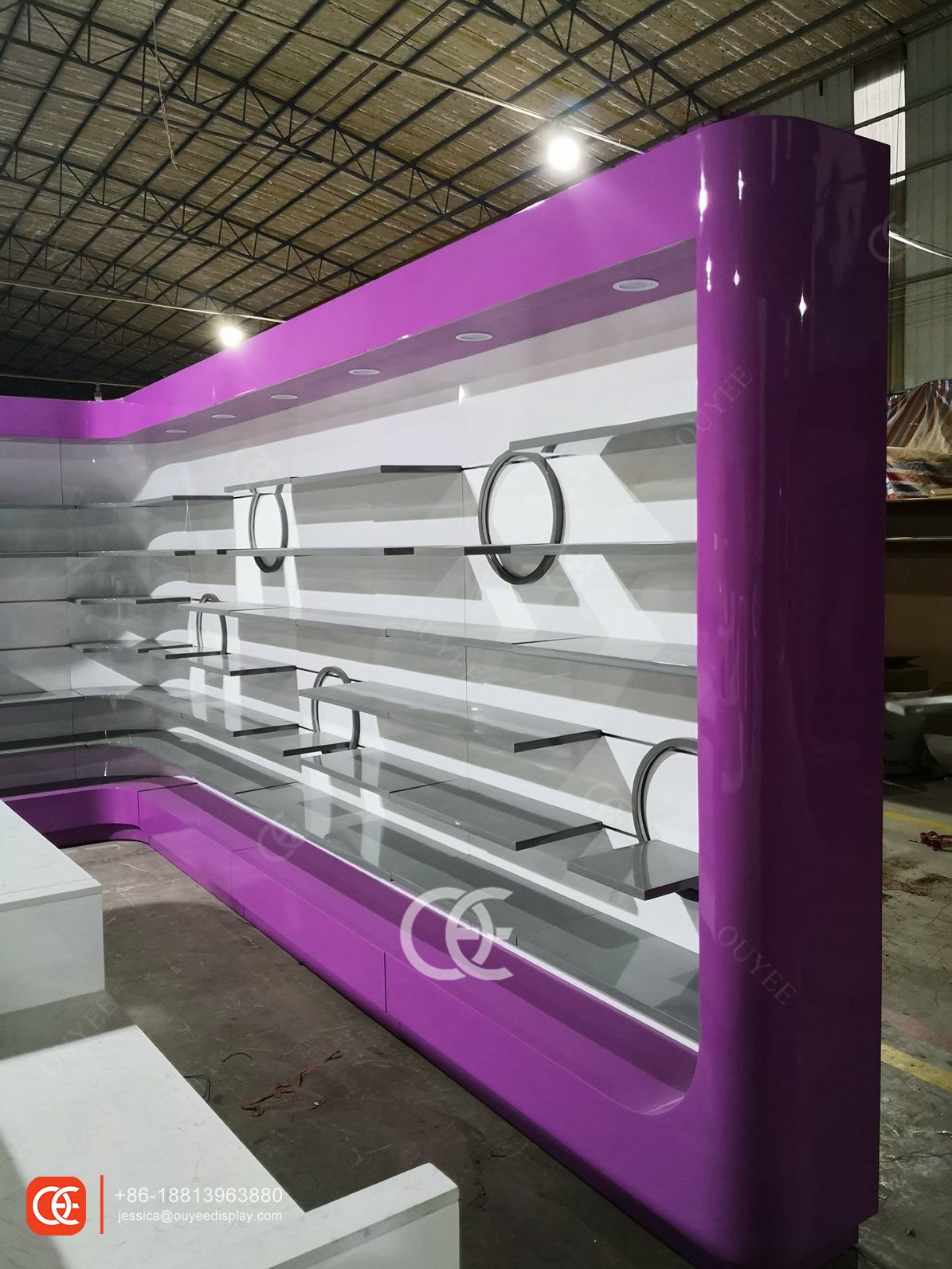 Custom Cigarette Display Rack Smoke Shop Counter Showcase