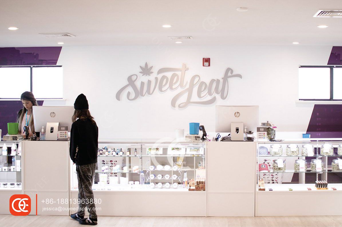 Cigarette Counter Retail Dispensary Cigarette Display Stand