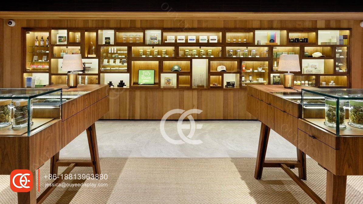 Cigarette Shop Design Custom Wooden Glass Display Showcase