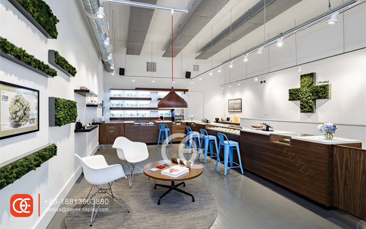 Cigarette Shop Design Custom Wooden Glass Display Showcase