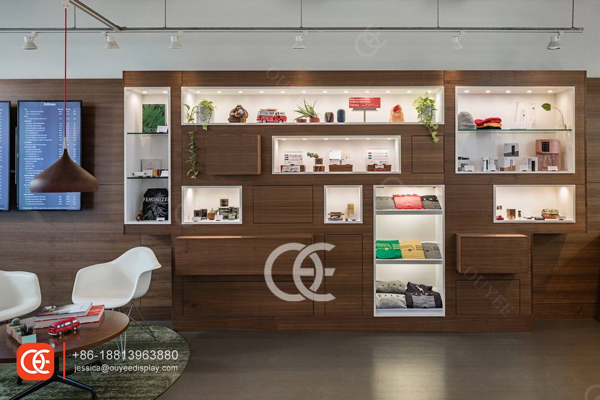 Cigarette Shop Design Custom Wooden Glass Display Showcase