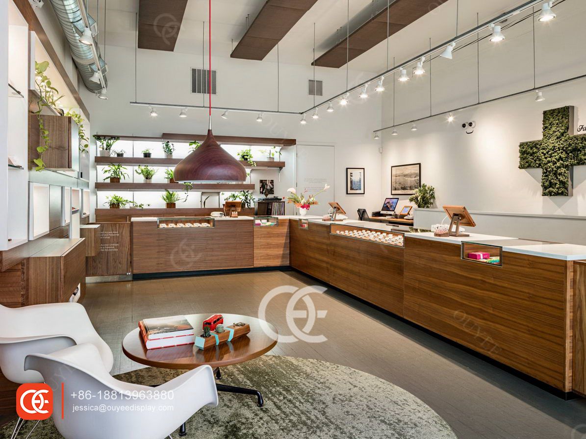 Cigarette Shop Design Custom Wooden Glass Display Showcase