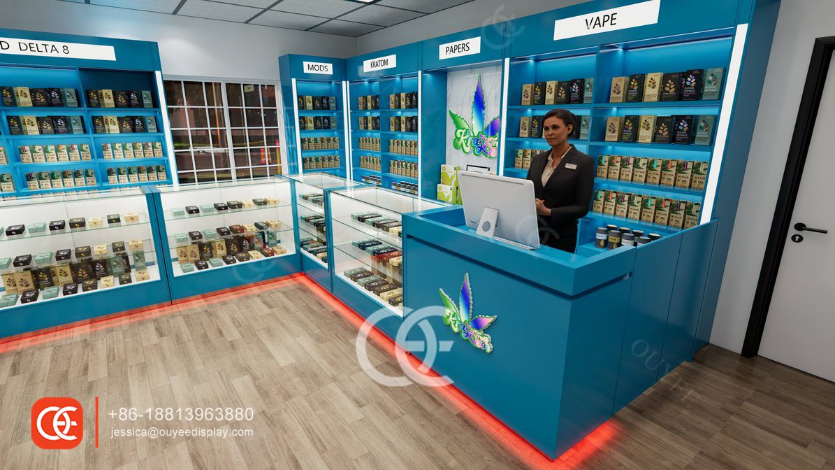 Customized Smoke Cabinets Cigarette Display Rack For Sale