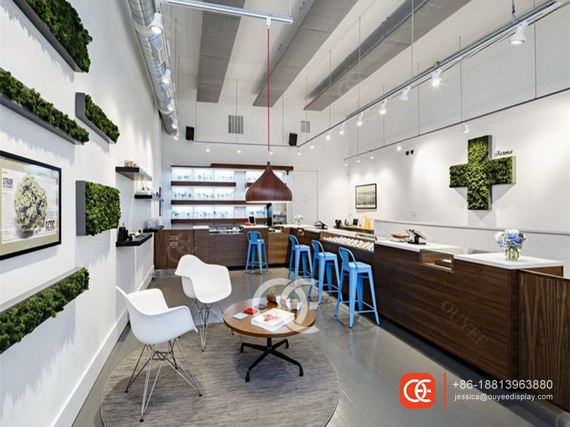 Cigarette Shop Design Custom Wooden Glass Display Showcase