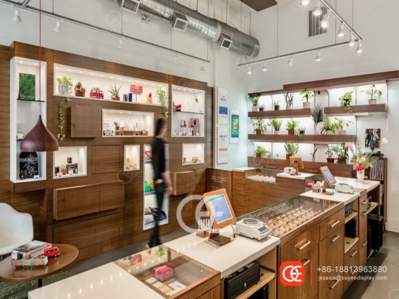 Cigarette Shop Design Custom Wooden Glass Display Showcase