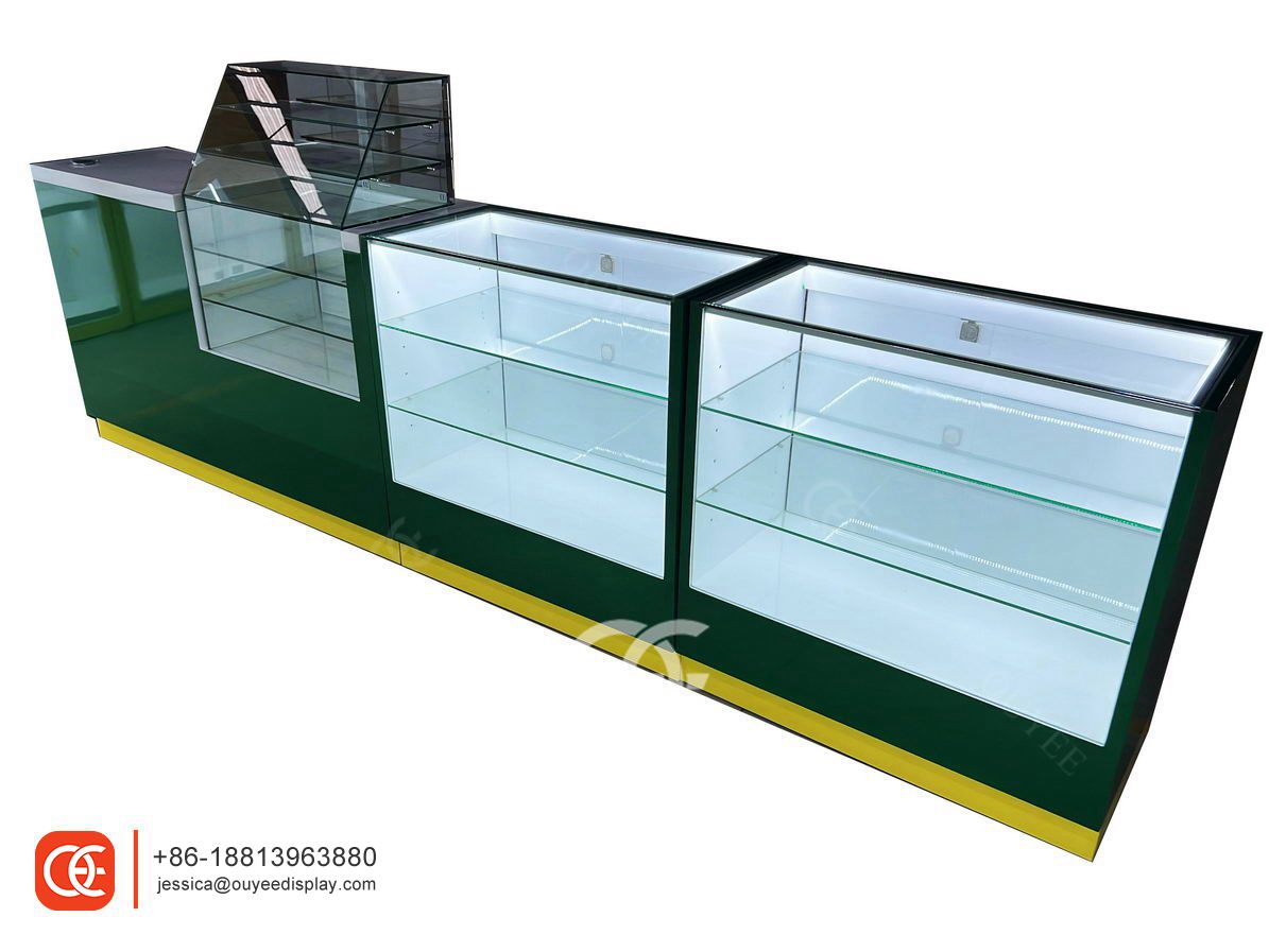 Dispensary Displays Glass Counter Showcase Display Cabinet