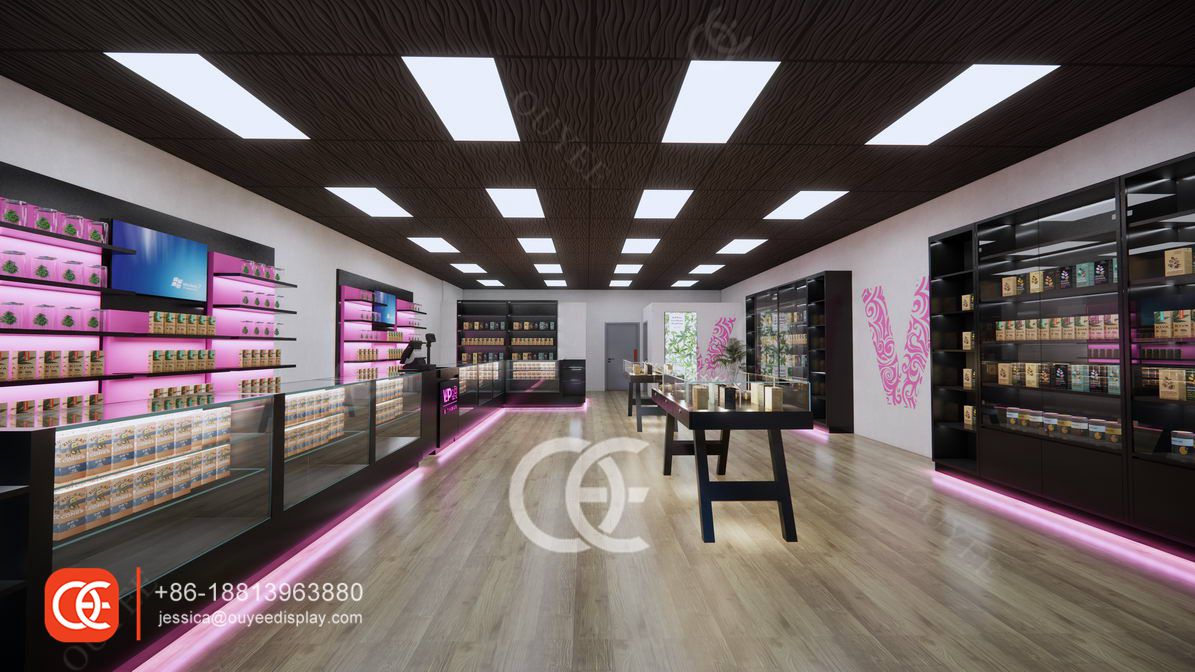 Tobacco Shop Design Show Case Displays For Smoke Shop