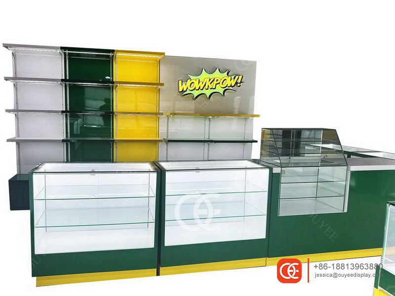 Dispensary Displays Glass Counter Showcase Display Cabinet