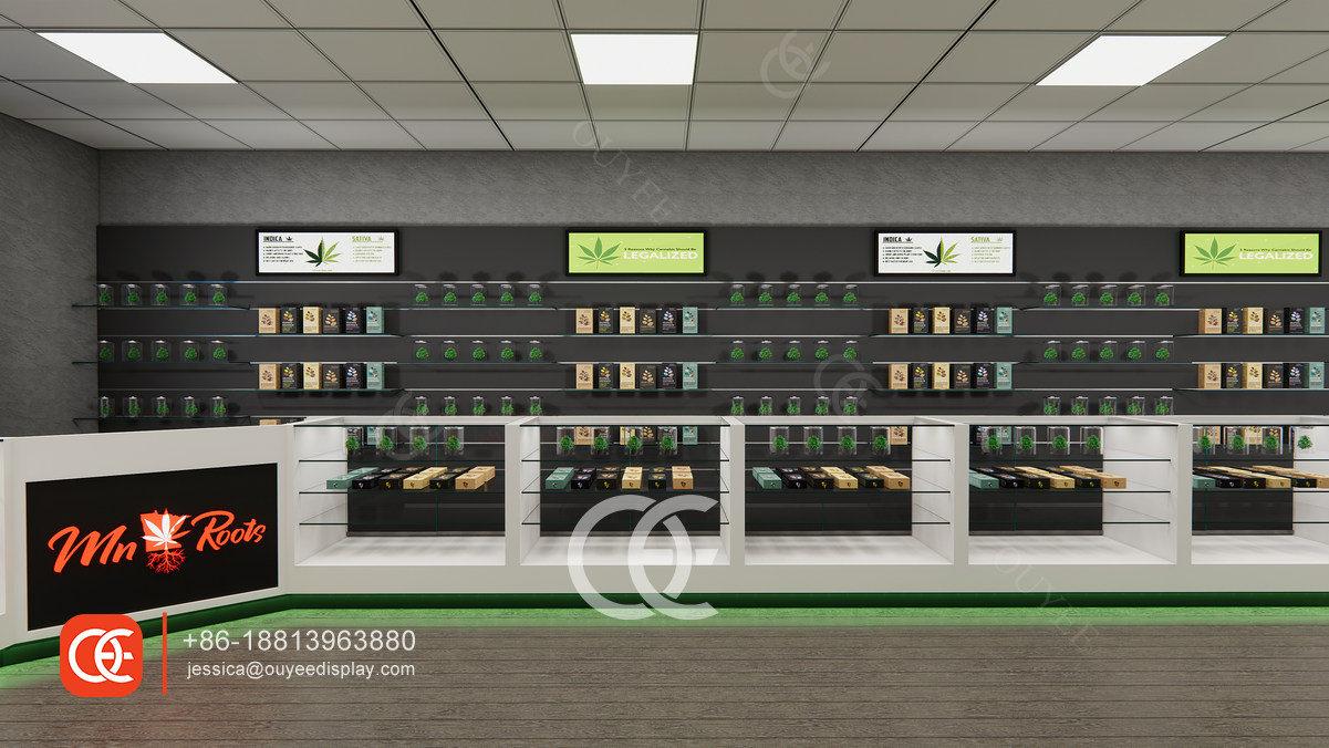 Locking Cigarette Display Case Tobacco Rack Galss Cabinet