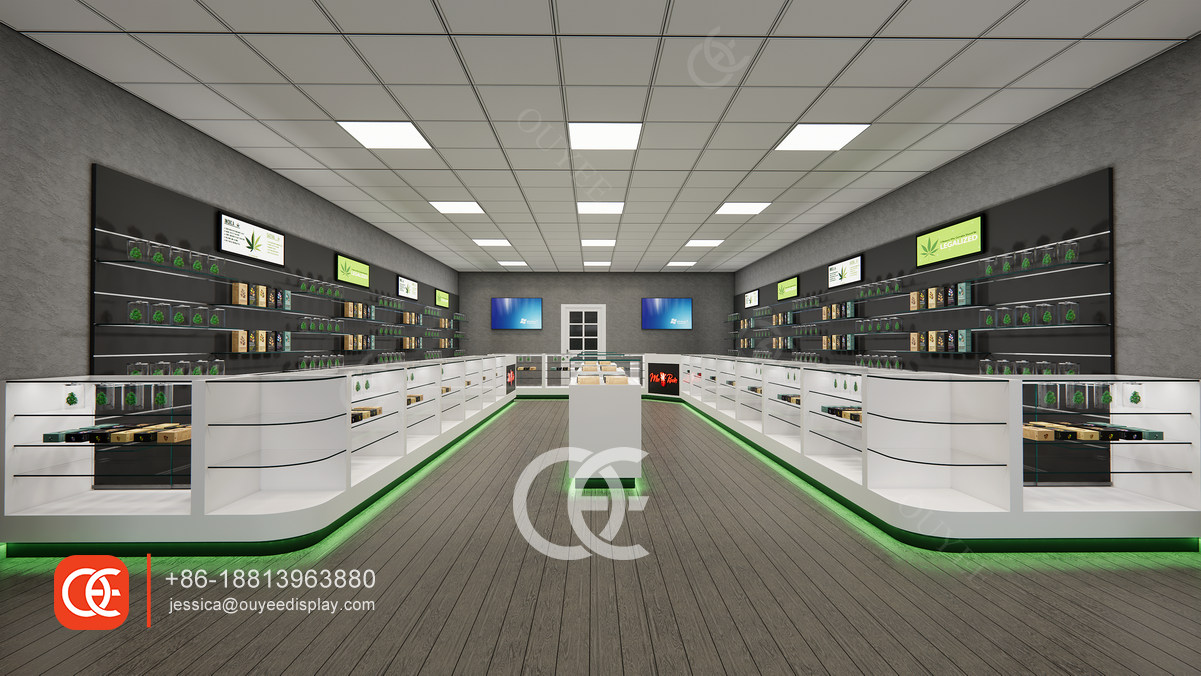 Locking Cigarette Display Case Tobacco Rack Galss Cabinet