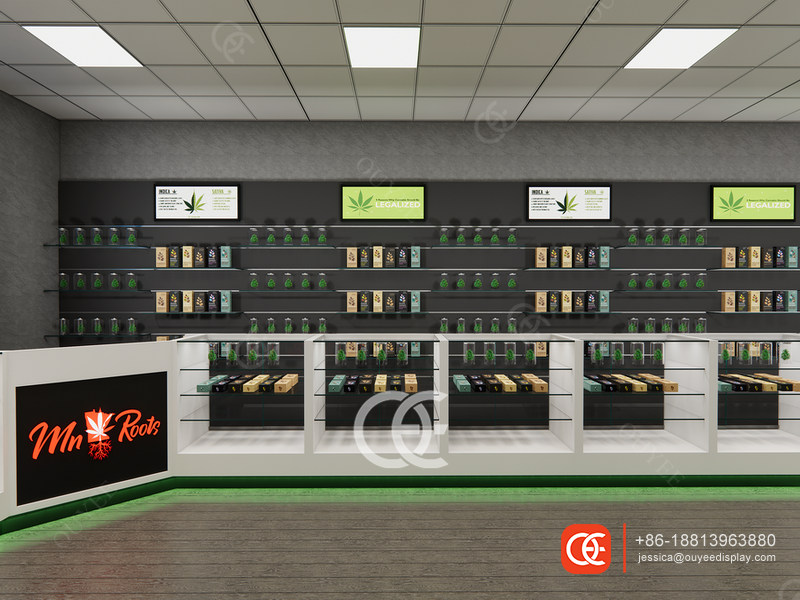 Locking Cigarette Display Case Tobacco Rack Galss Cabinet