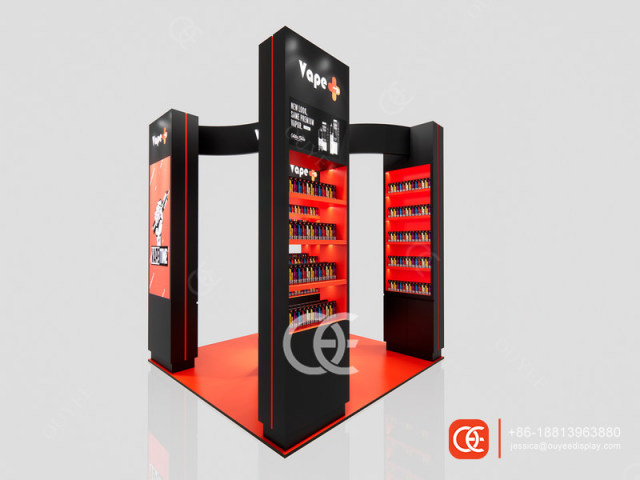 Cigarette Shelf Kiosk Display Tobacco Store Design For Shop