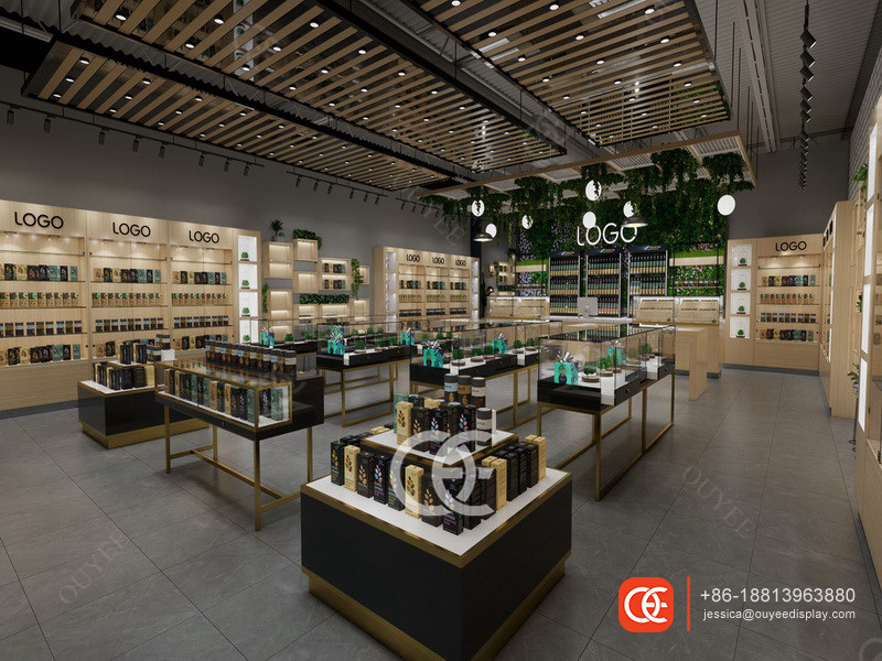 Vape Display Stand Case Retail Store Cabinets With Shelves