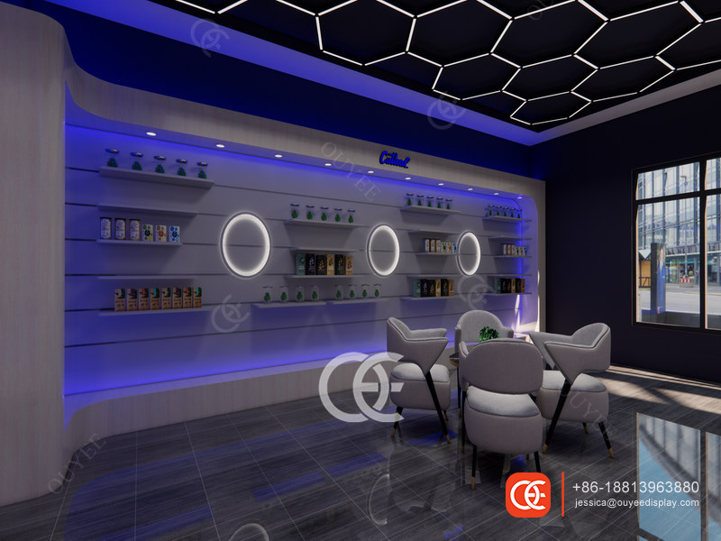 Vape Shelf Electronic Cigarette Wall Display Custom Shelves