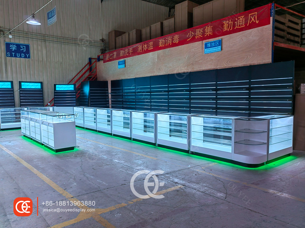 Custom Cigarette Display Shelf Counter Stand Tobacco Cabinet