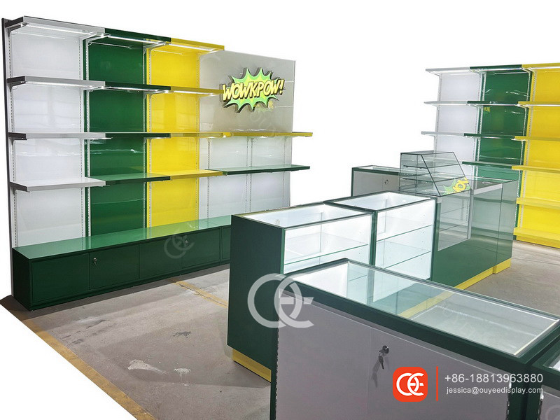 Retail Cigarette Display Retailer Shop Counter Tobacco Shelves