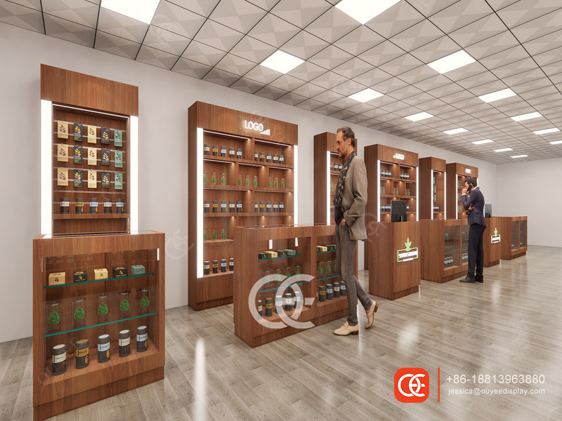 Cigarette Display Unit Smoke Shop Fixtures For Retail Shop