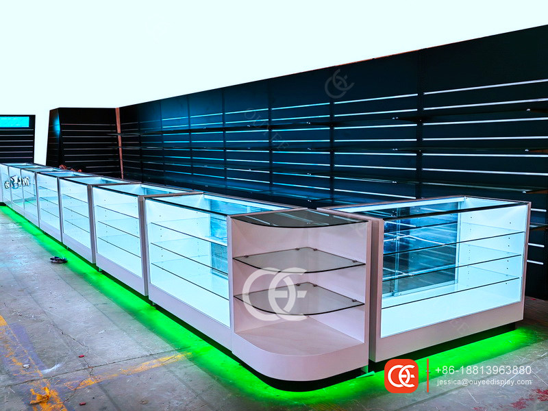 Custom Cigarette Display Shelf Counter Stand Tobacco Cabinet