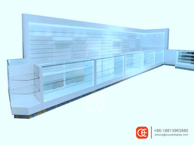 Retail Cigarette Display Case Store Shelves Custom Showcase