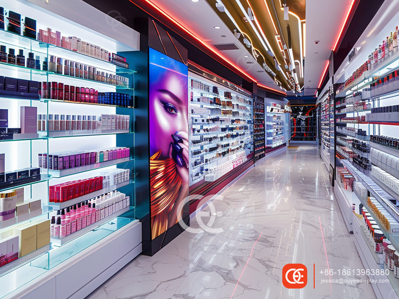 Cosmetic Rack Design Perfumes Stand Hair Shop Interior Design
