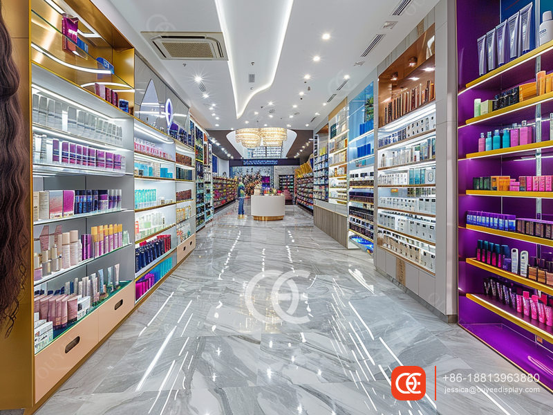 Cosmetic Rack Design Perfumes Stand Hair Shop Interior Design