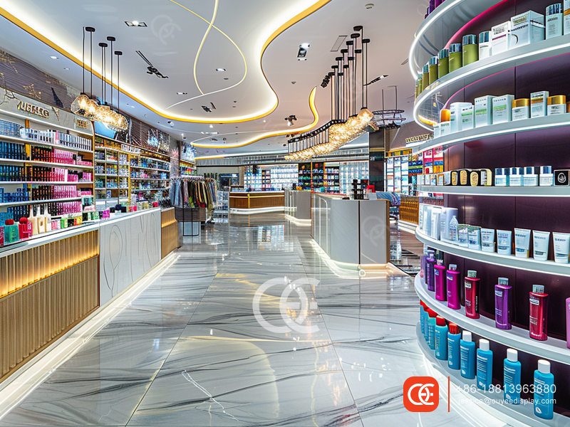 Cosmetic Rack Design Perfumes Stand Hair Shop Interior Design