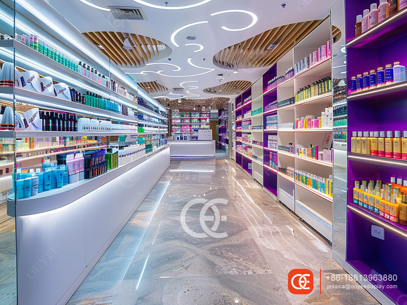 Cosmetic Rack Design Perfumes Stand Hair Shop Interior Design
