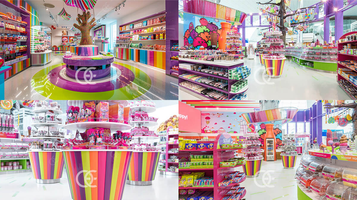 Sweets Candy Store Snack Display Case Chocolate Shelf