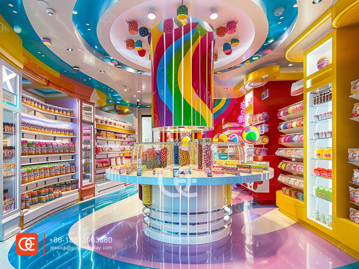 Cotton Candy Display Stand Candy Shelf Candy Shop Interior Design