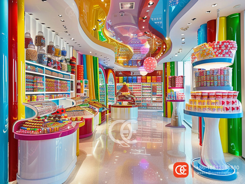 Candy Shop Stand Counter Snack Display Sweet Shop Shelving
