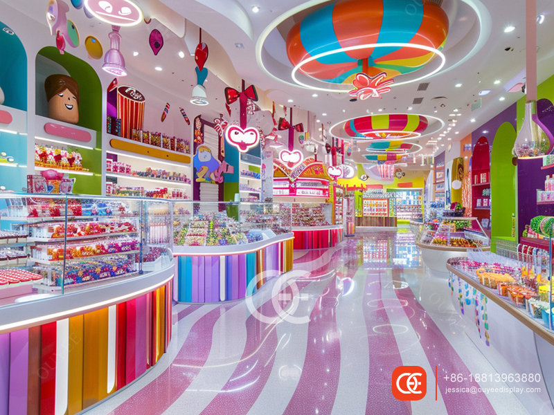 Bulk Candy Display Cases Modern Sweet Shop Chocolate Cabinet