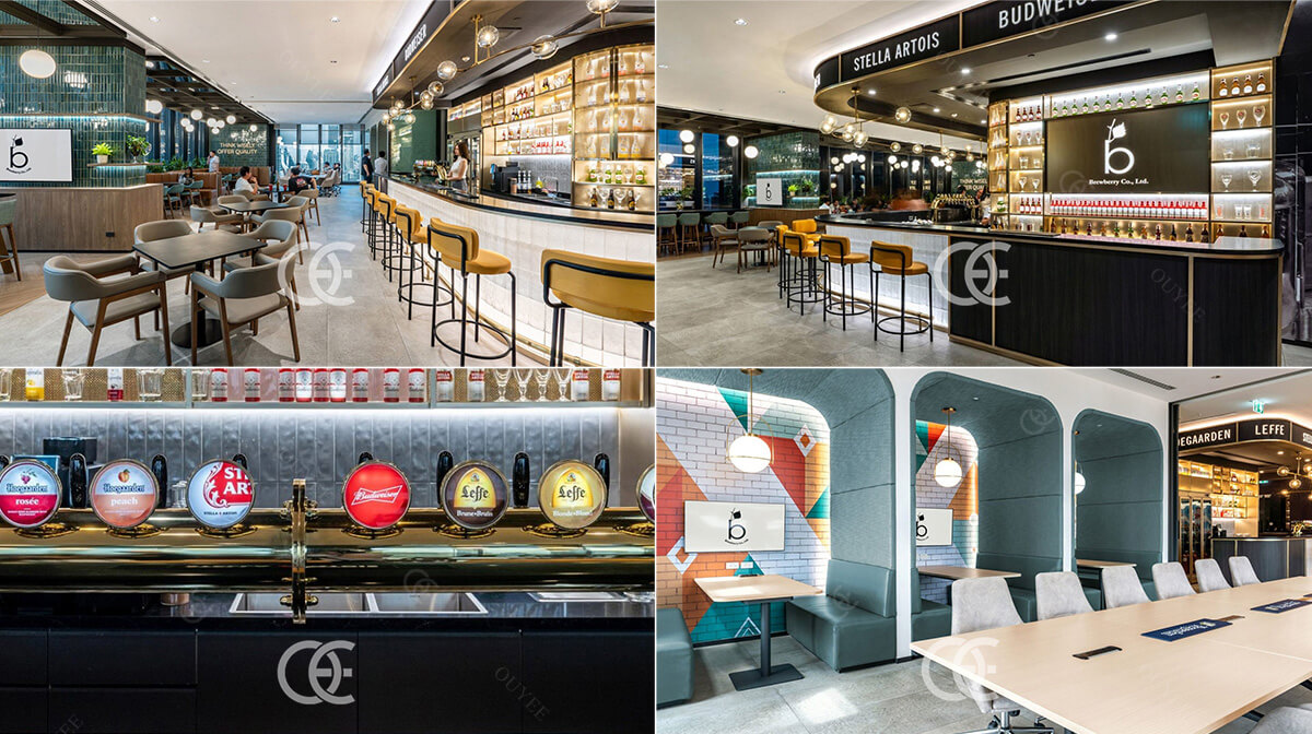 Modern Cafe Design Coffee Shop Display Milk Tea Shop Counter Design