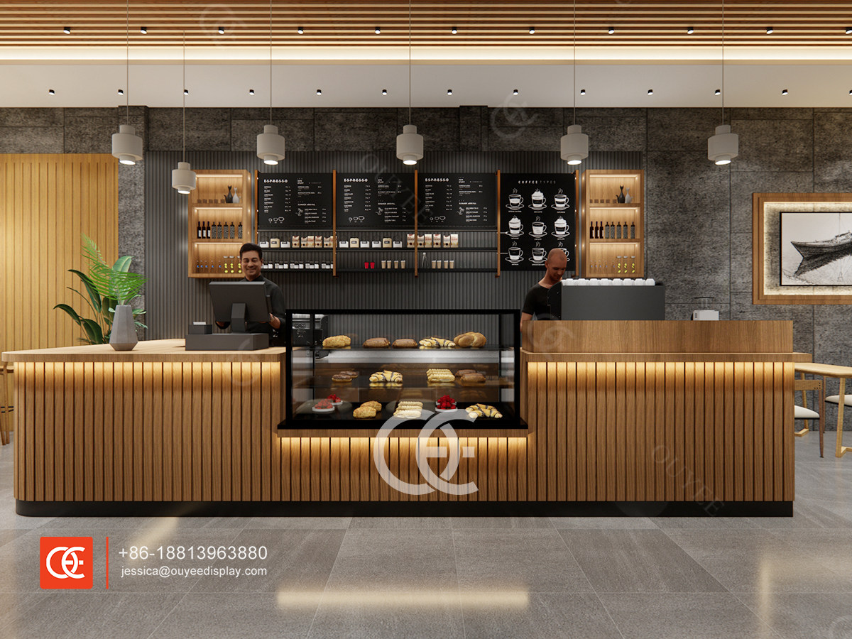 Coffee Counter Layout Coffee Shop Counter Bubble Tea Display
