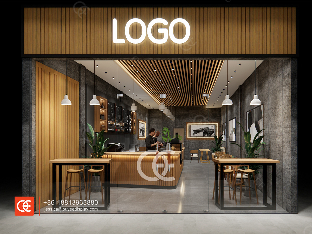 Coffee Counter Layout Coffee Shop Counter Bubble Tea Display