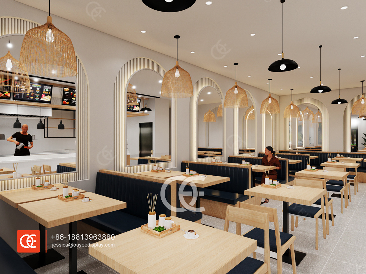 Coffee Shop Interior Design 3D Coffee Display Stand Milk Tea Shop Design