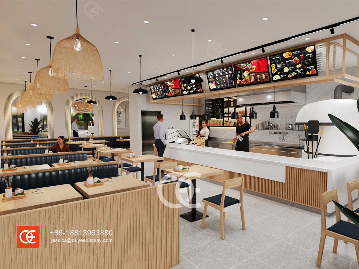 Coffee Shop Interior Design Layout Display Counters Bubble Tea Shop Design